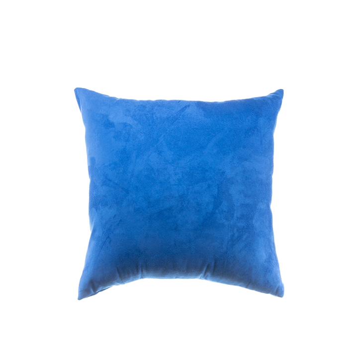Cojín de color entero, suede azul – Jocathex